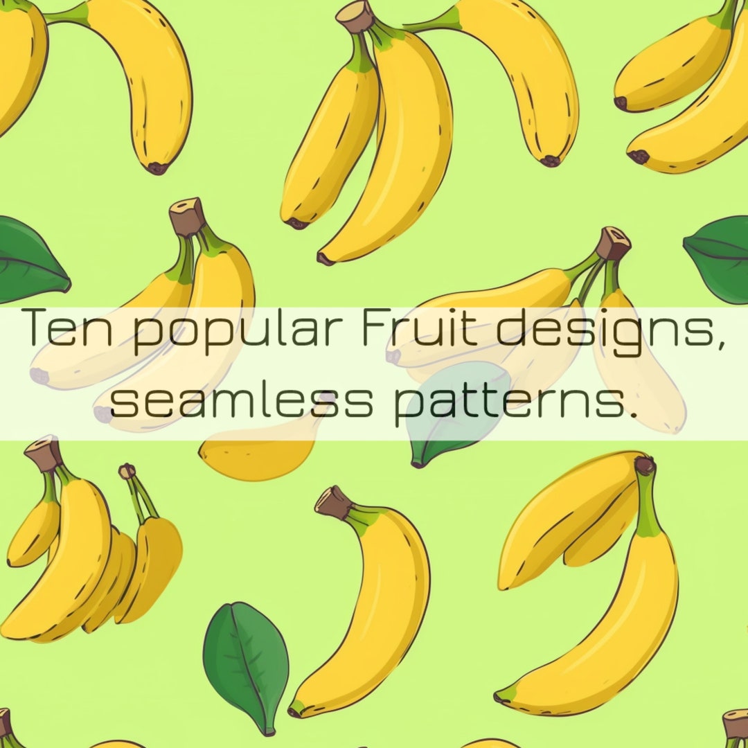 Repeating Fruit Patterns in Digital Download Format, 10 Seamless ...