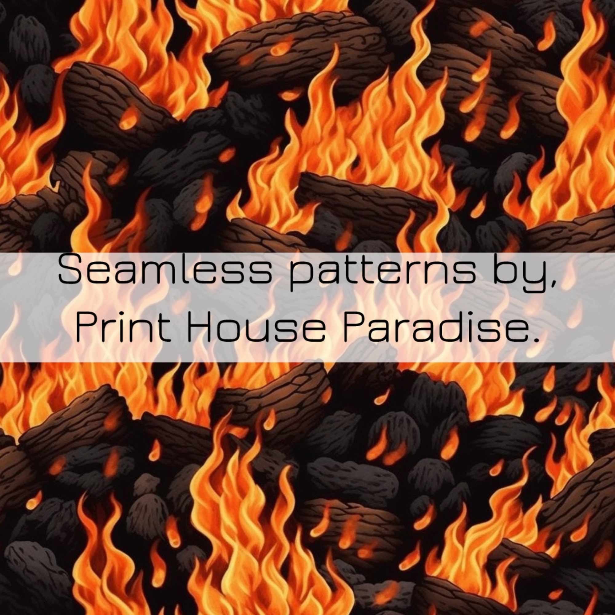 Repeating Fire and Flame Patterns in Digital Download Format, 10 ...