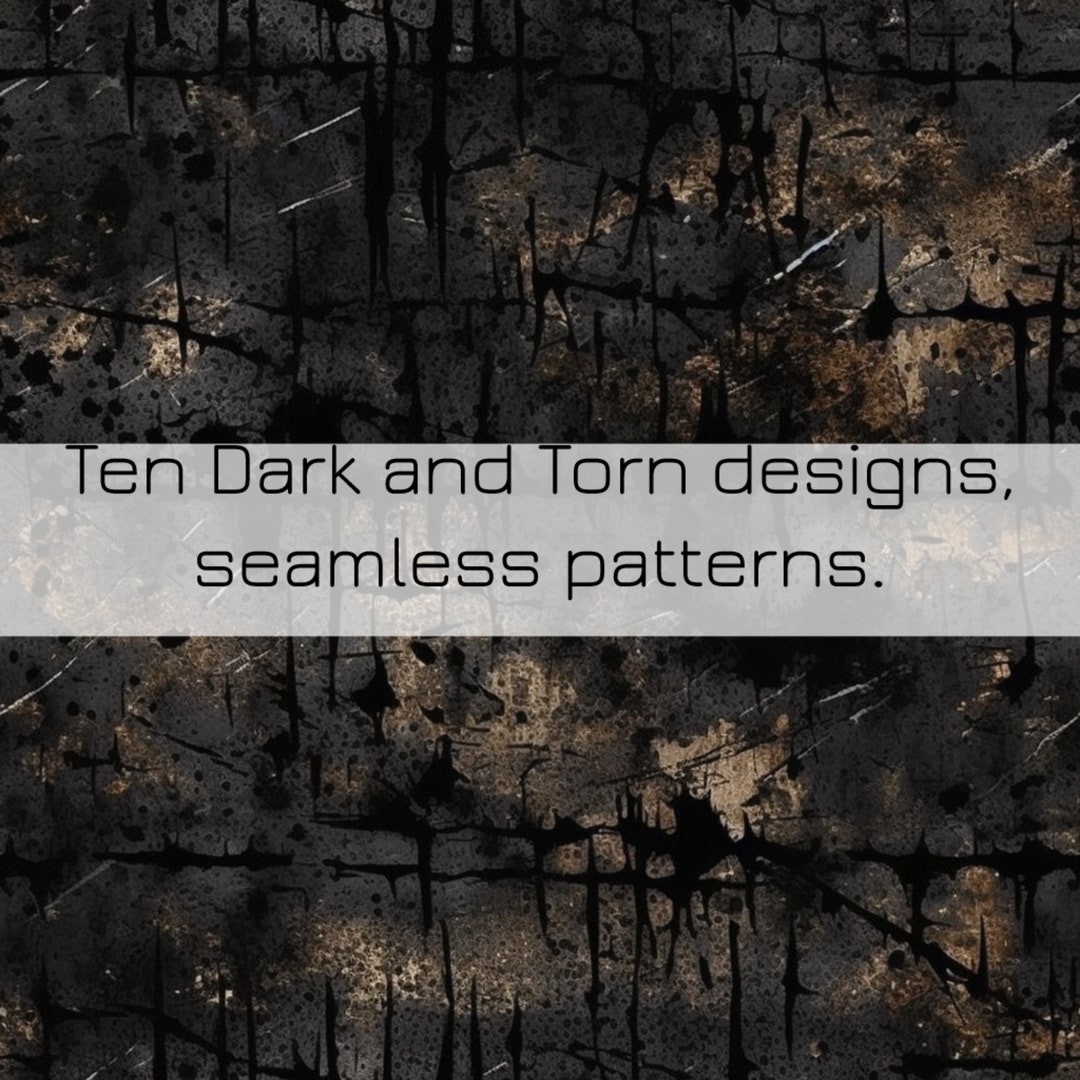 Repeating Dark and Torn Patterns in Digital Download Format, 10 ...