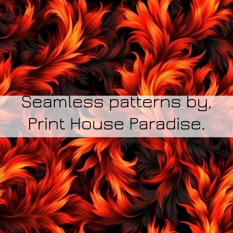 Repeating Fire and Flame Patterns in Digital Download Format, 10 ...