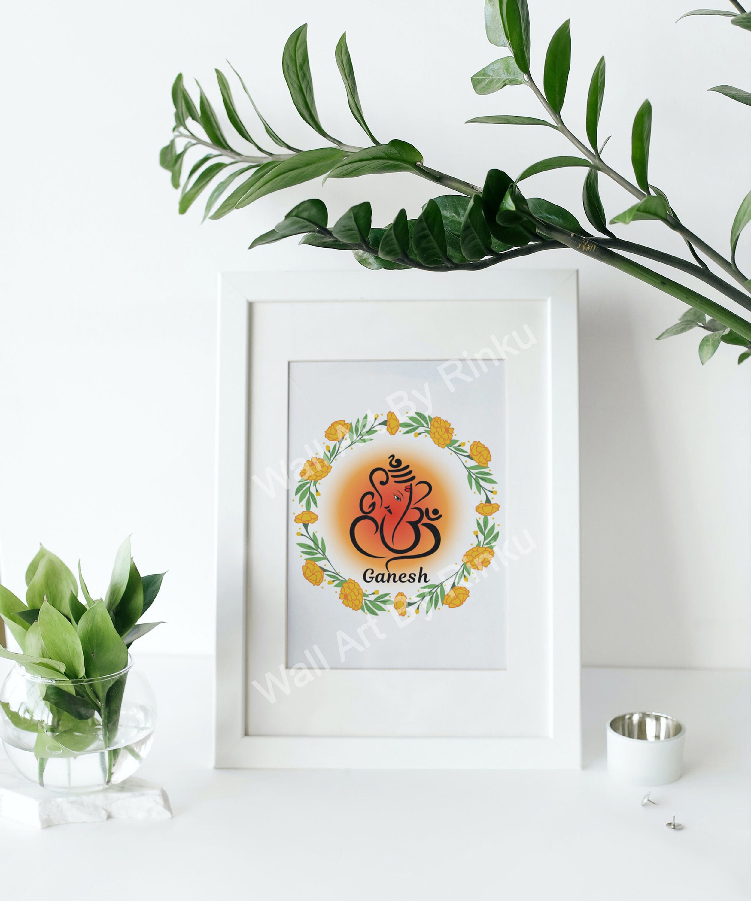 Ganesha, Om, Swastik Wall Art, Hindu God Ganesha, Ganesha Om Swastik ...