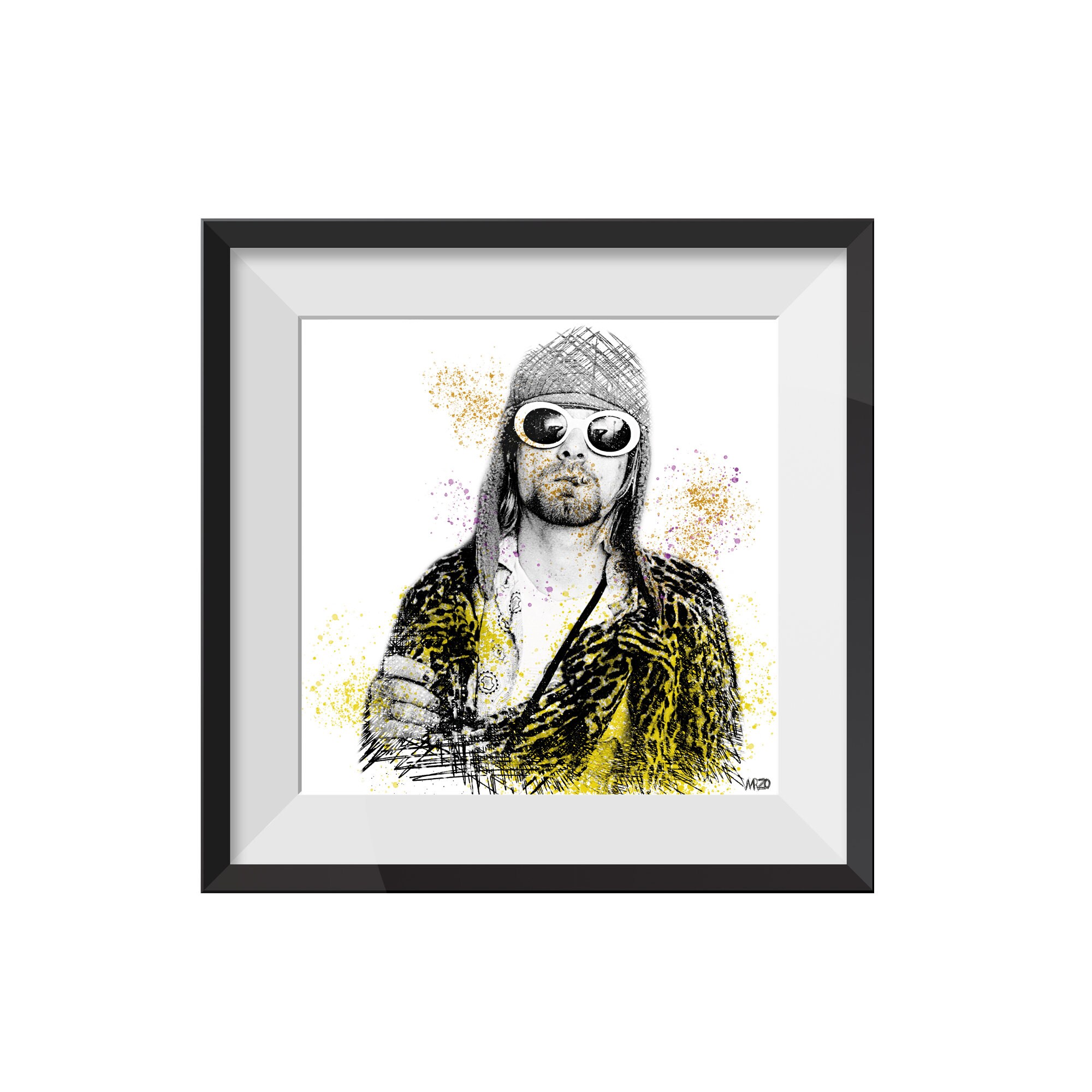 Kurt Cobain Square Print - Etsy
