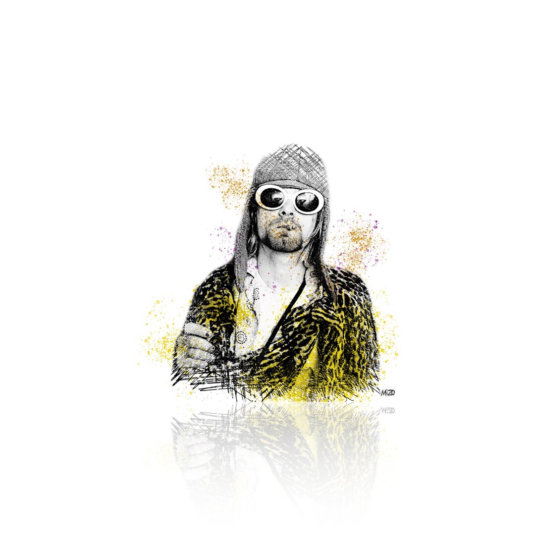 Kurt Cobain Square Print - Etsy