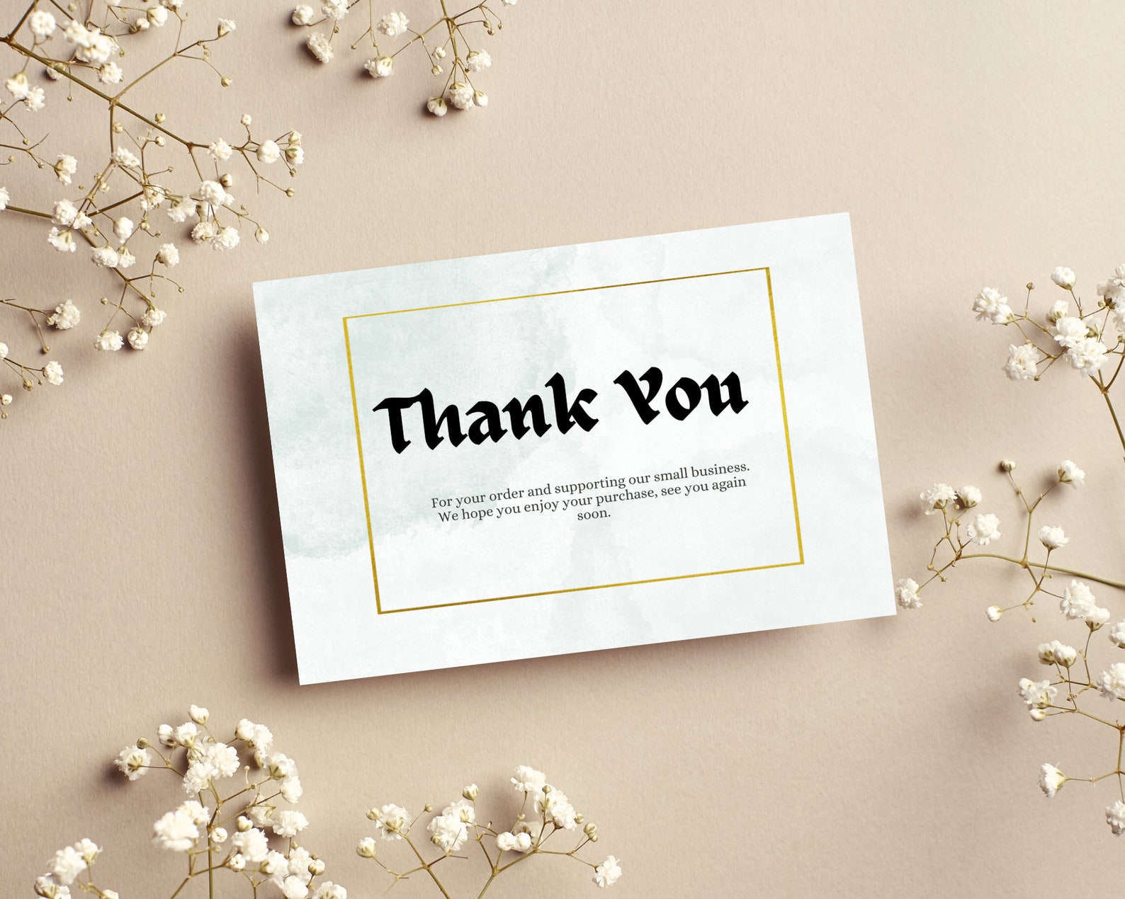 Editable Printable Simple Thank You Card, Little Card to Say A Big ...