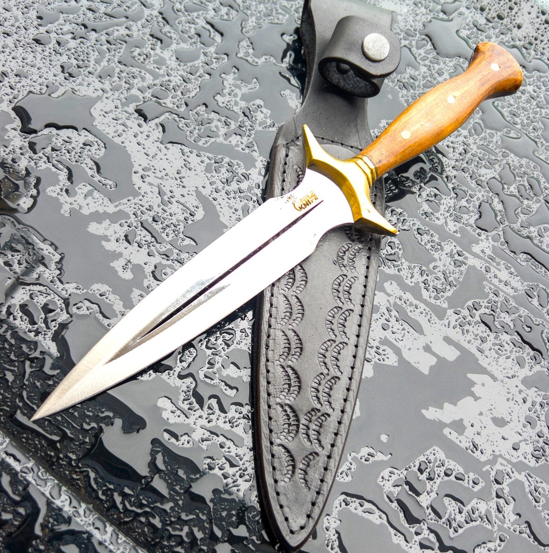 Handmade Fairbairn Sykes Knife With Case Hunting Knife , Double Edge ...
