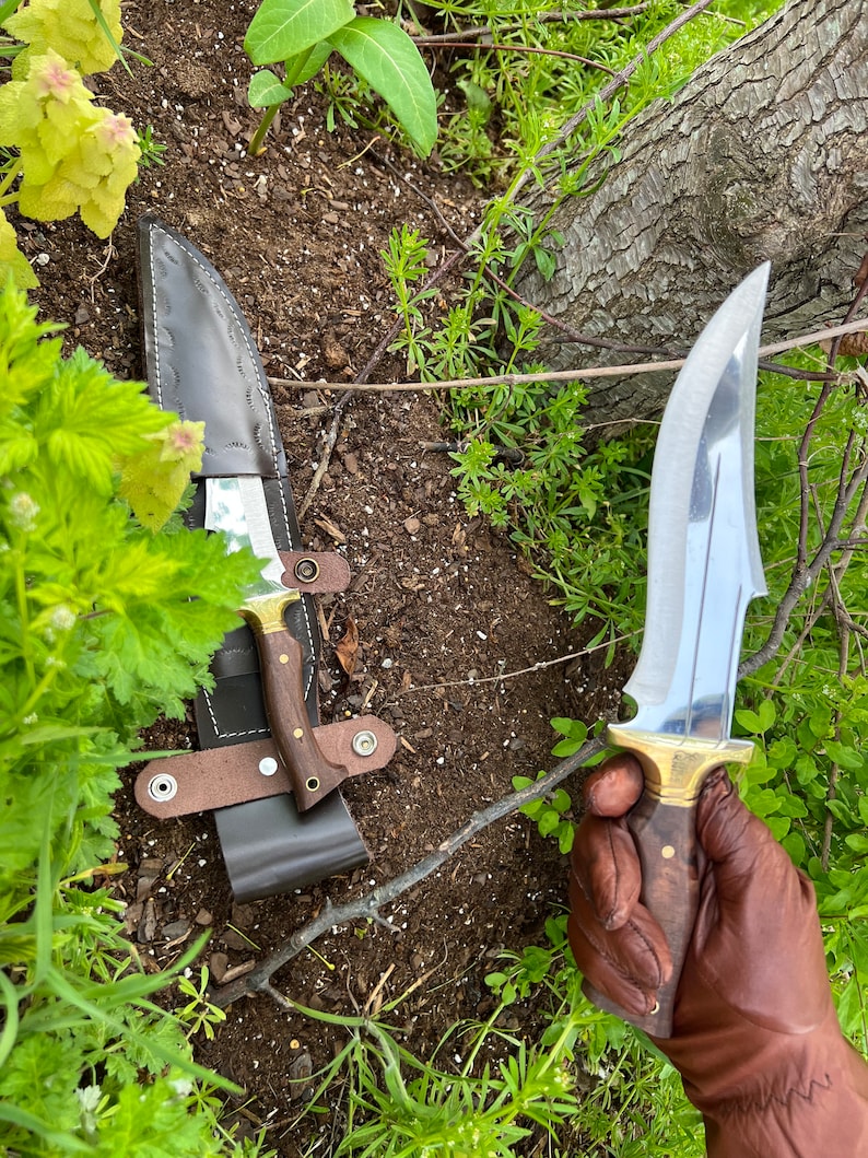 2-pieces Bowie Knife Wild Westerner Clip Point Bowie Hunting - Etsy