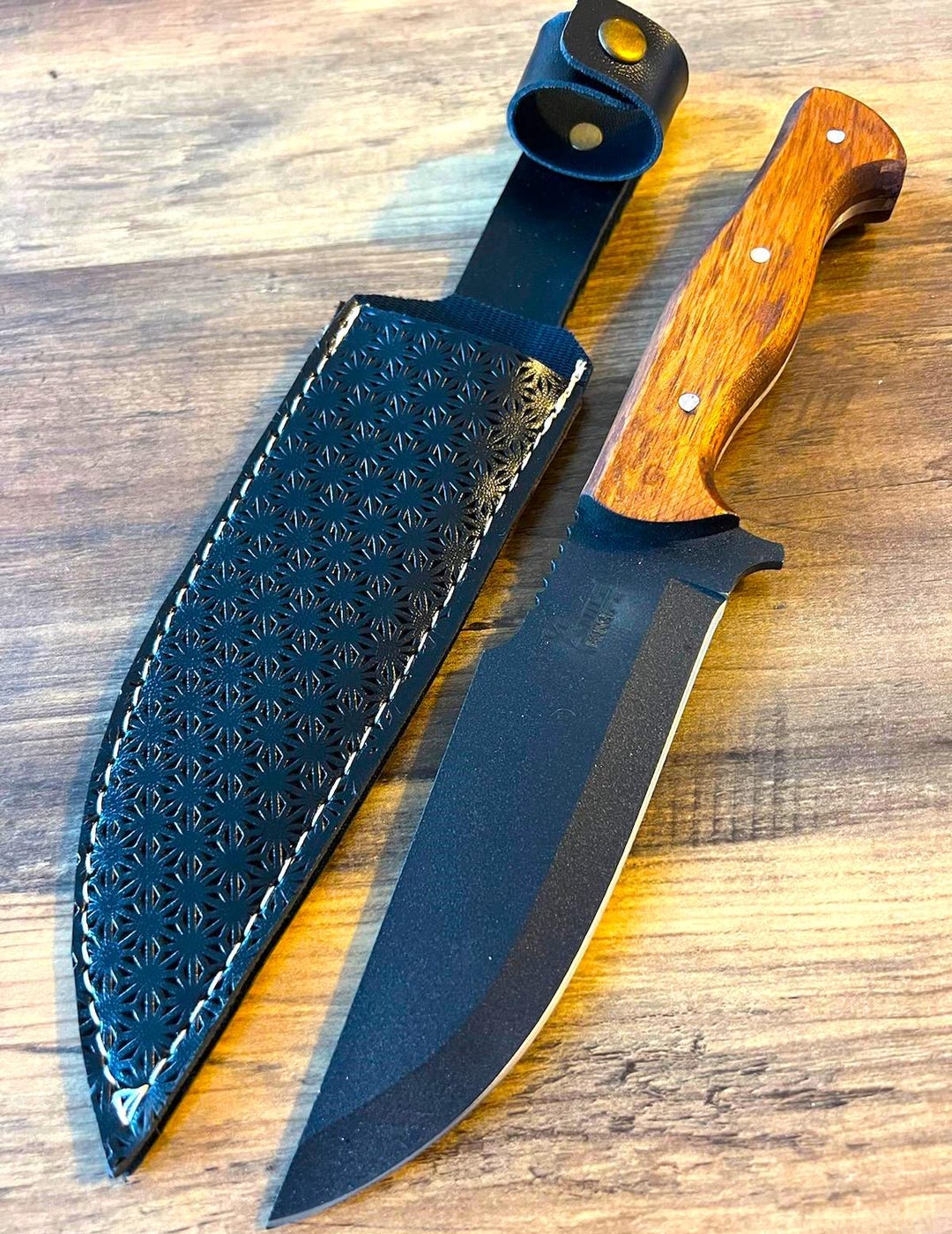 High Carbon Steel Knife, Powder Coated Rust Free Blade, Fixed Blade ...