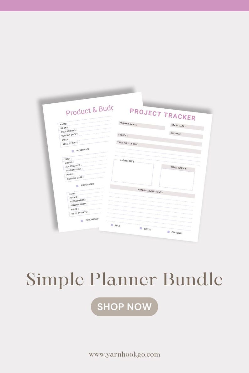 The Ultimate Crochet Planner Printable + FREE Ebook | Yarn Organizer ...