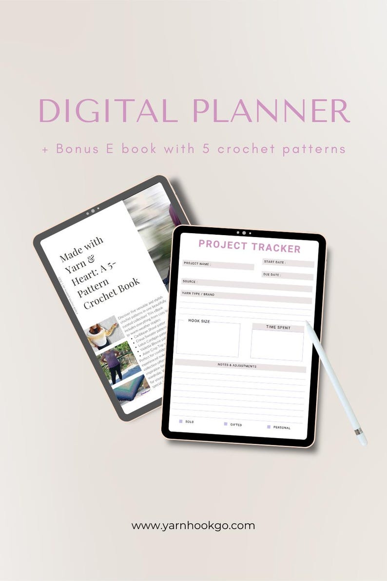 The Ultimate Crochet Planner Printable + FREE Ebook | Yarn Organizer ...