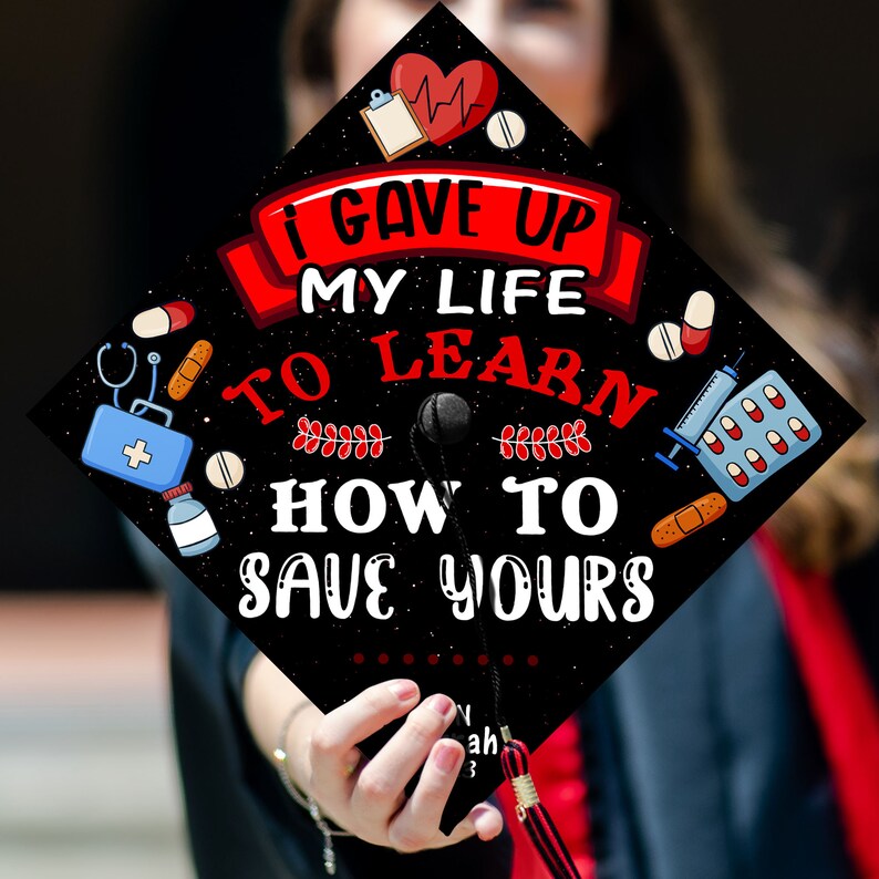 Personalized Graduation Cap Topper Custom RN Cap Decoration - Etsy