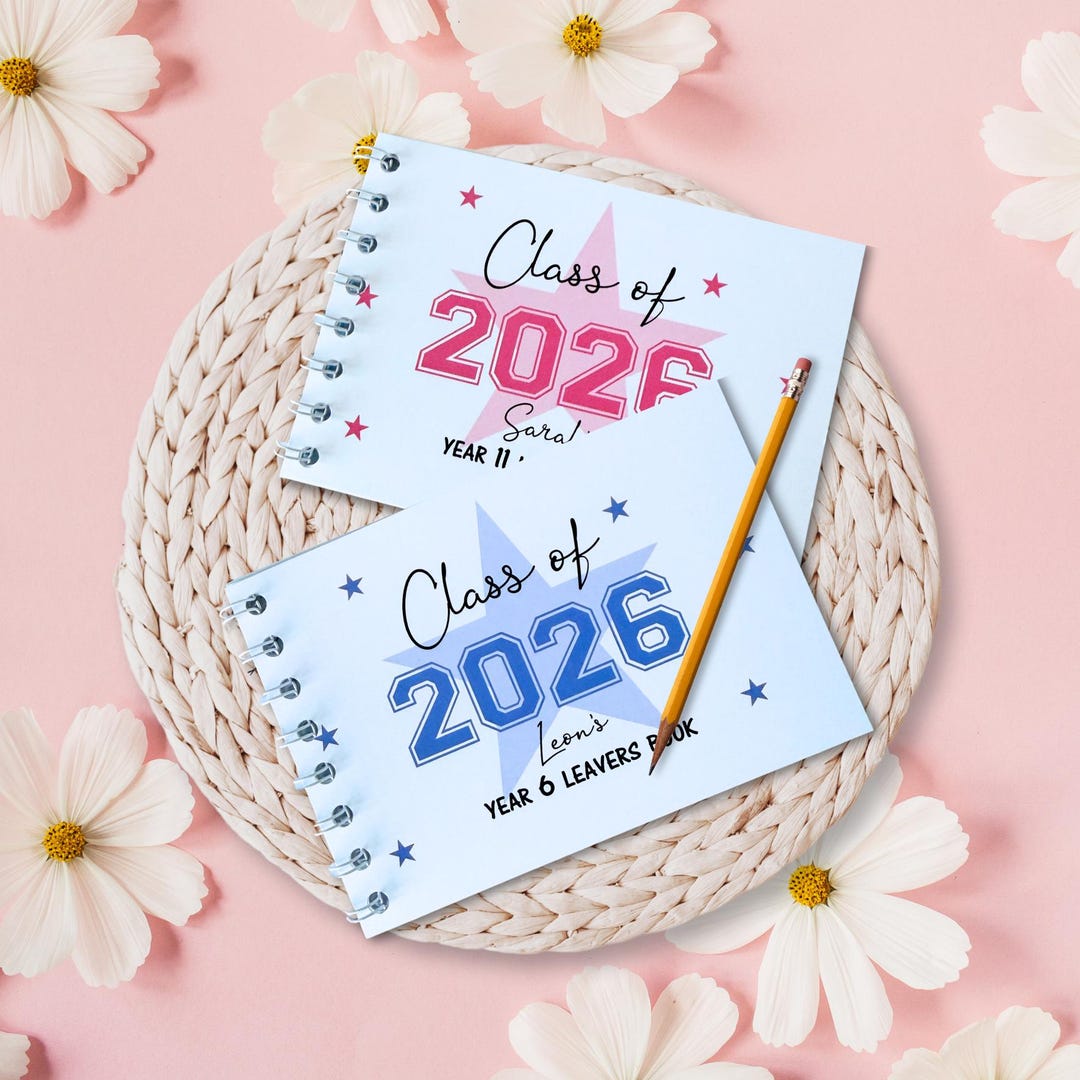 Personalised Leavers Autograph Book 2026, 2 Designs - Etsy UK