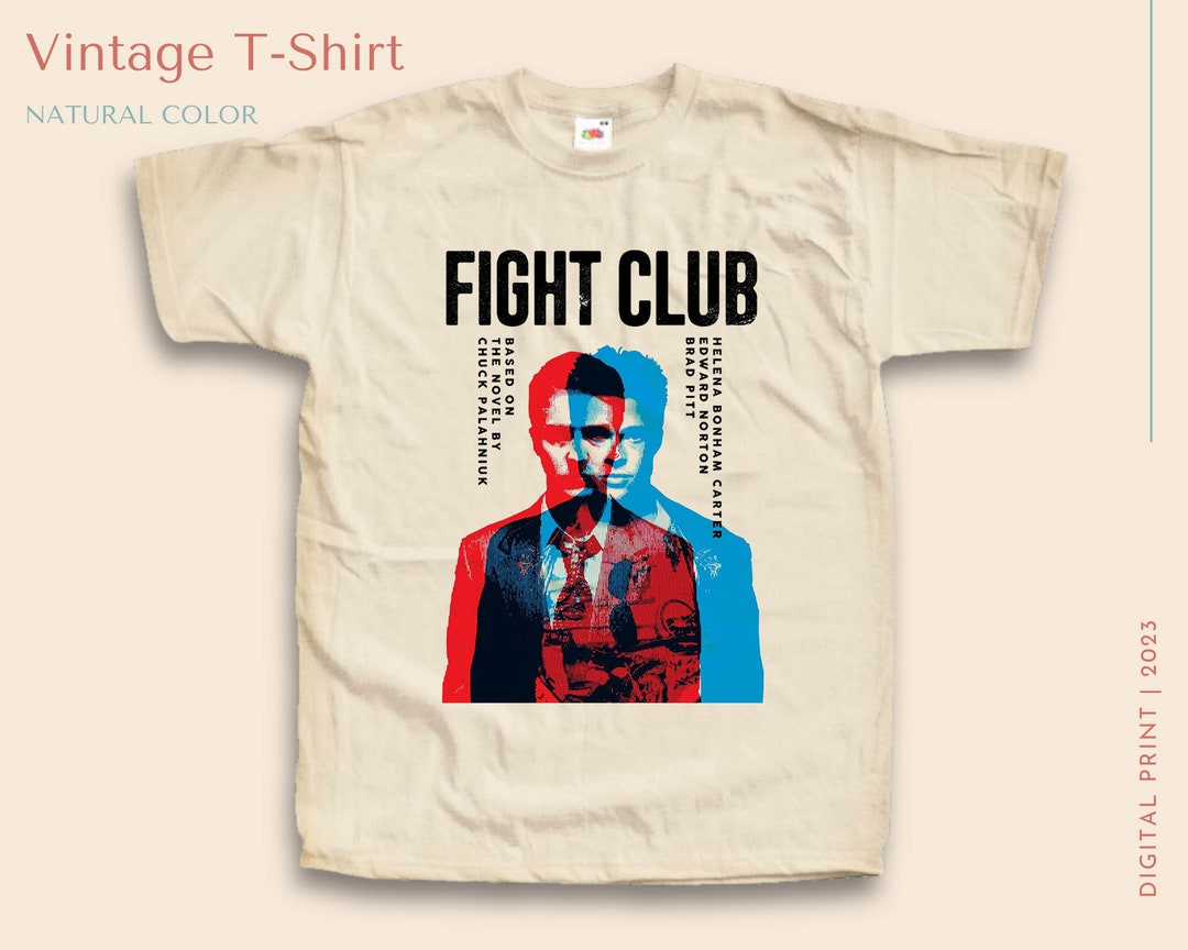 Vintage Tshirt Fight Club V2 NATURAL Color Men Woman Unisex T-shirt ...