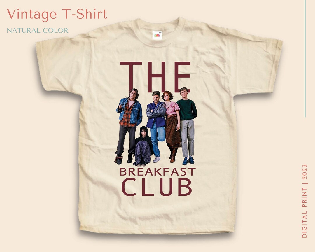 Vintage Tshirt the Breakfast Club NATURAL Color Men Woman Unisex T ...