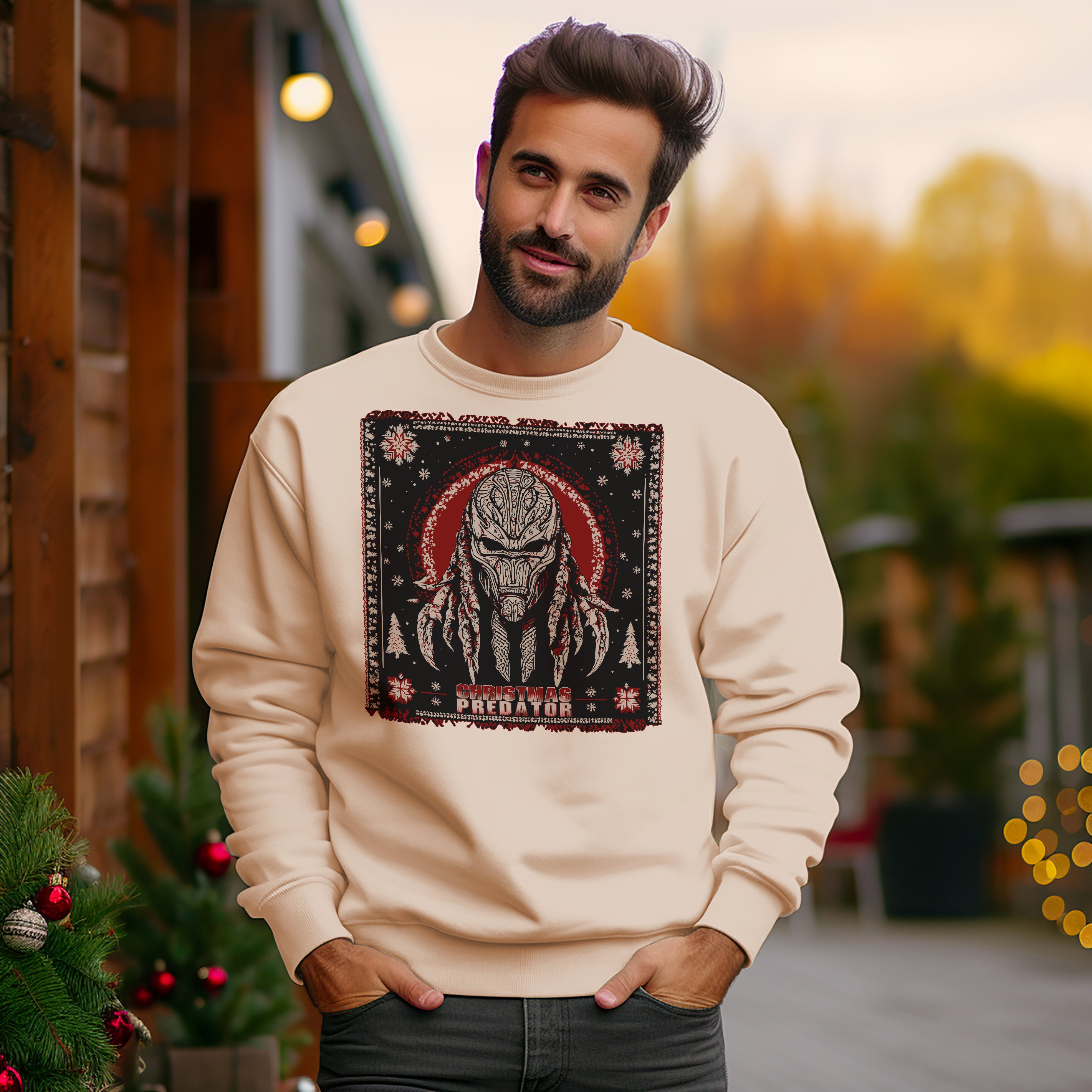 Christmas Predator Alien Predator Sweatshirt Ugly Sweater - Etsy UK