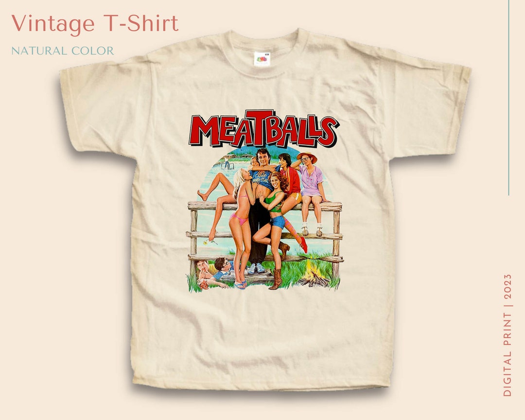 Vintage Tshirt Meatballs NATURAL Color Men Woman Unisex T-shirt Digital ...