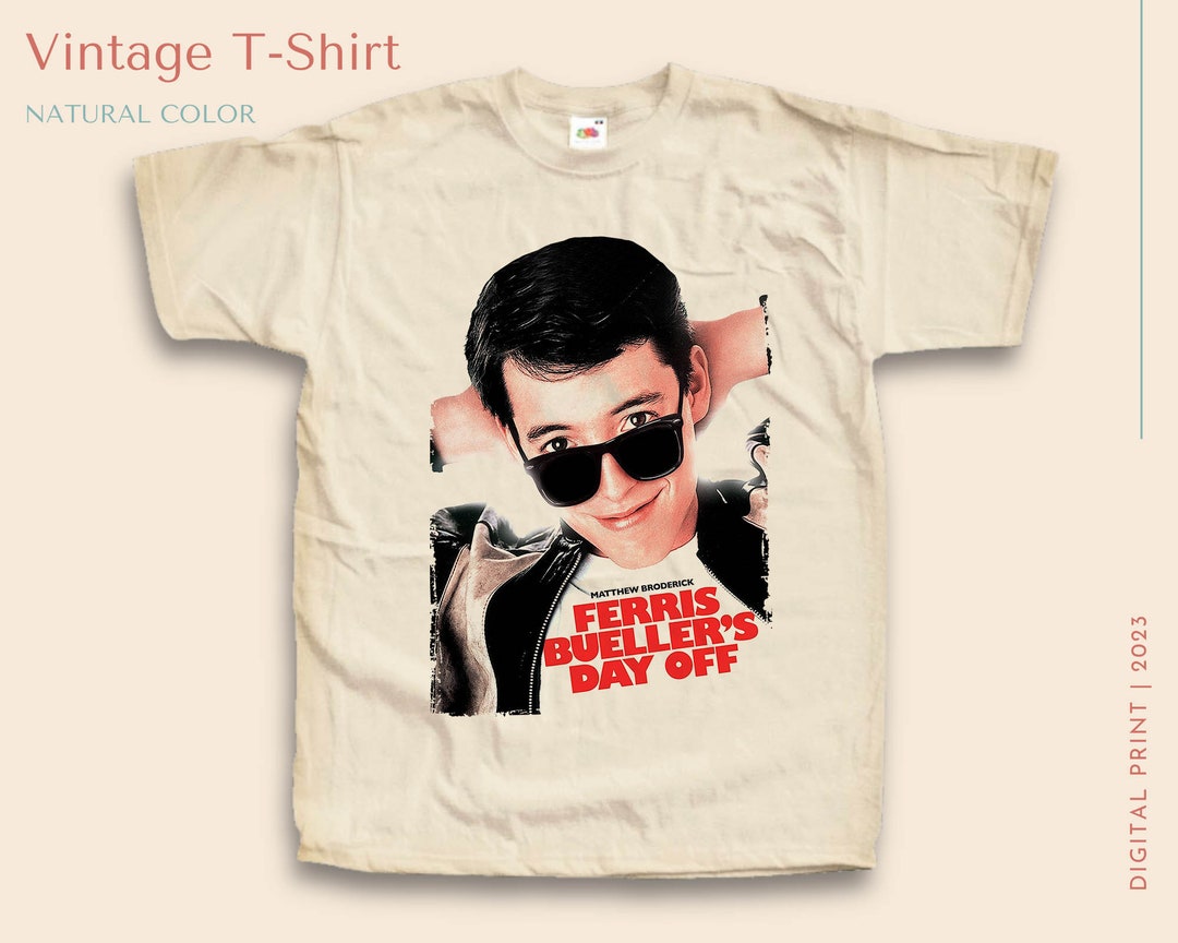 Vintage Tshirt Ferris Bueller's Day off V2 NATURAL Color Men Woman ...