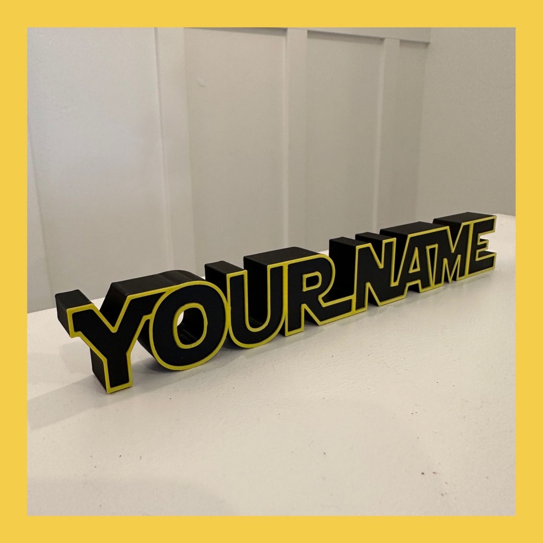 3D Printed Space Style Custom Name Plate - Etsy