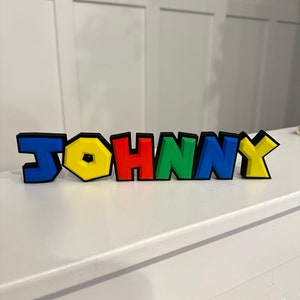 3D Printed Gaming Style Custom Name Plate - Etsy