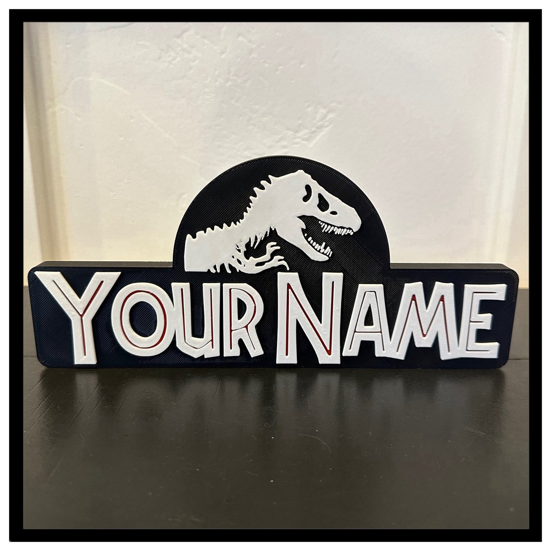 3D Printed Dinosaur Custom Name Plate - Etsy