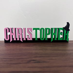 3D Printed Wicked Style Custom Name Plate - Etsy