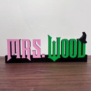 3D Printed Wicked Style Custom Name Plate - Etsy