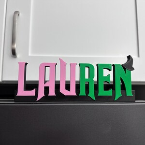 3D Printed Wicked Style Custom Name Plate - Etsy
