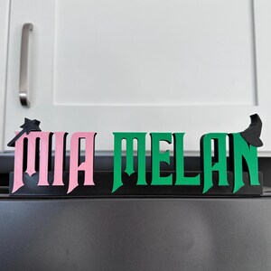 3D Printed Wicked Style Custom Name Plate - Etsy