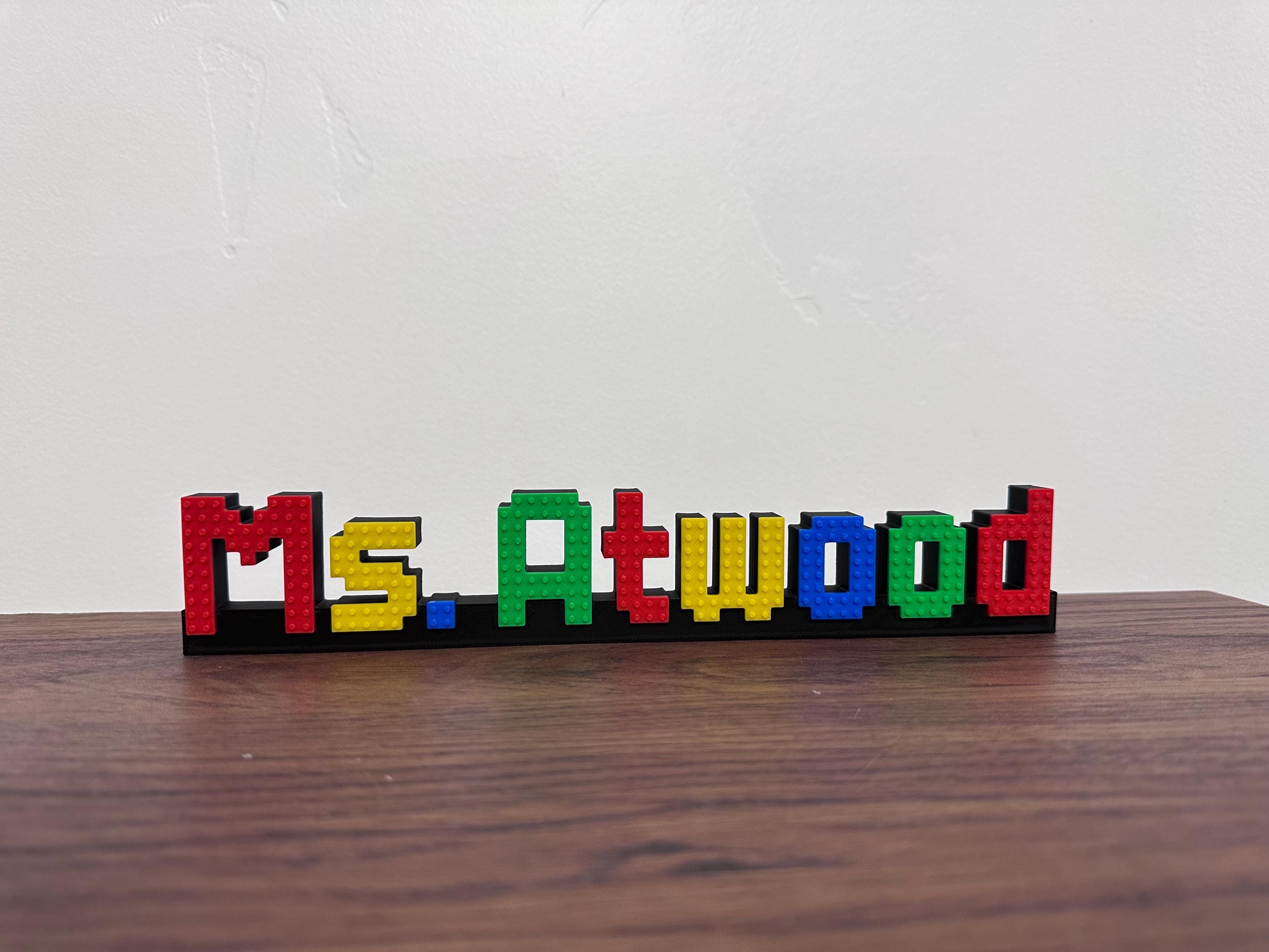 3D Printed Block Style Custom Name Plate - Etsy