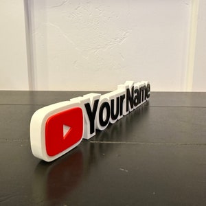 3D Printed Streaming Custom Nameplate - Etsy