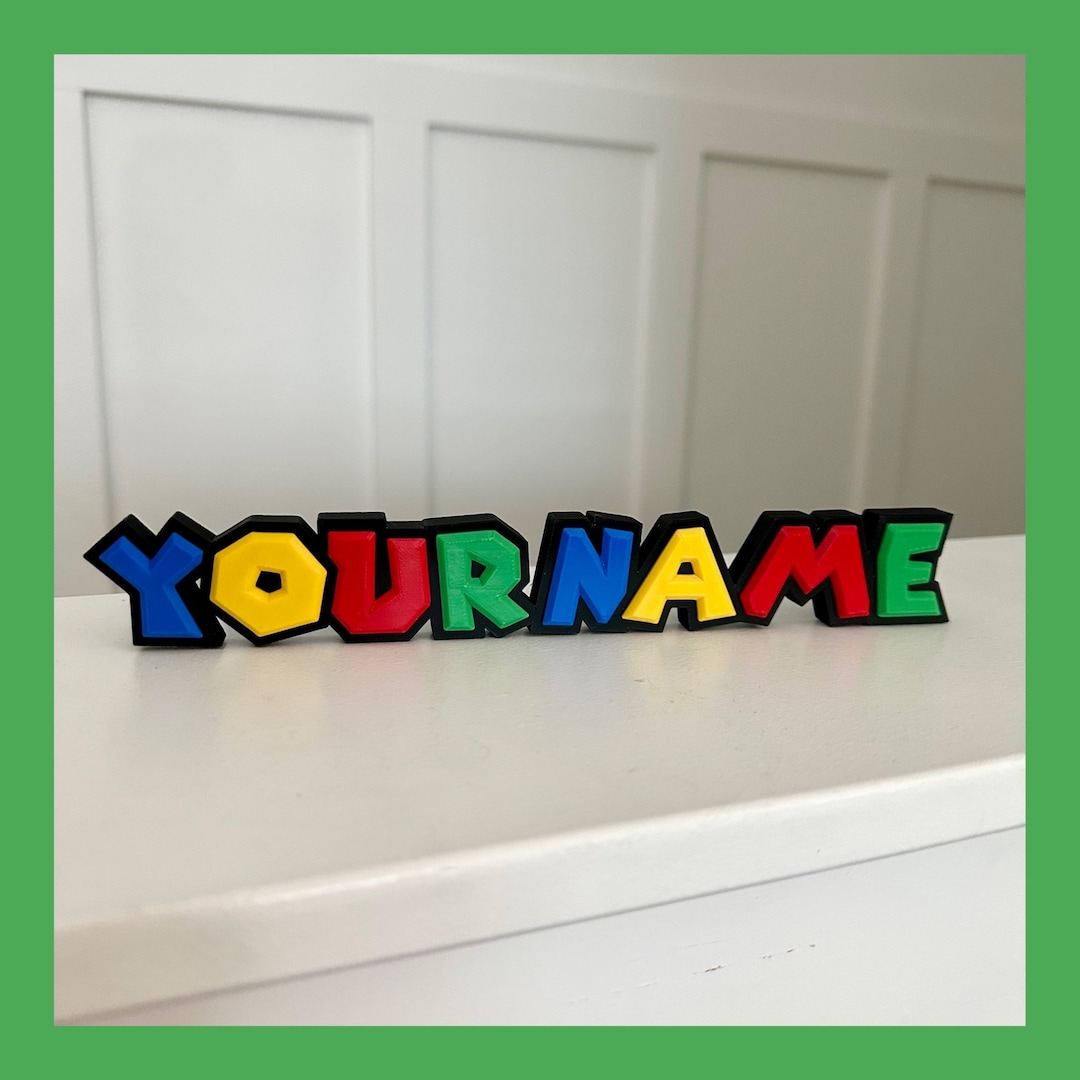 3D Printed Gaming Style Custom Name Plate - Etsy