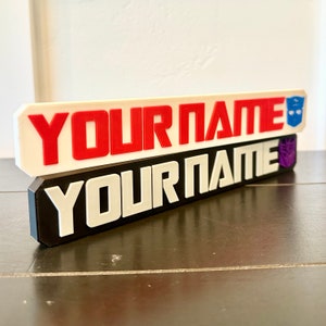 3D Printed Robot Style Nameplate - Etsy