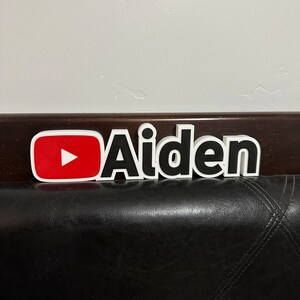 3D Printed Streaming Custom Nameplate - Etsy