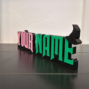 3D Printed Wicked Style Custom Name Plate - Etsy