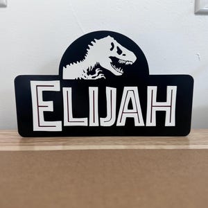 3D Printed Dinosaur Custom Name Plate - Etsy