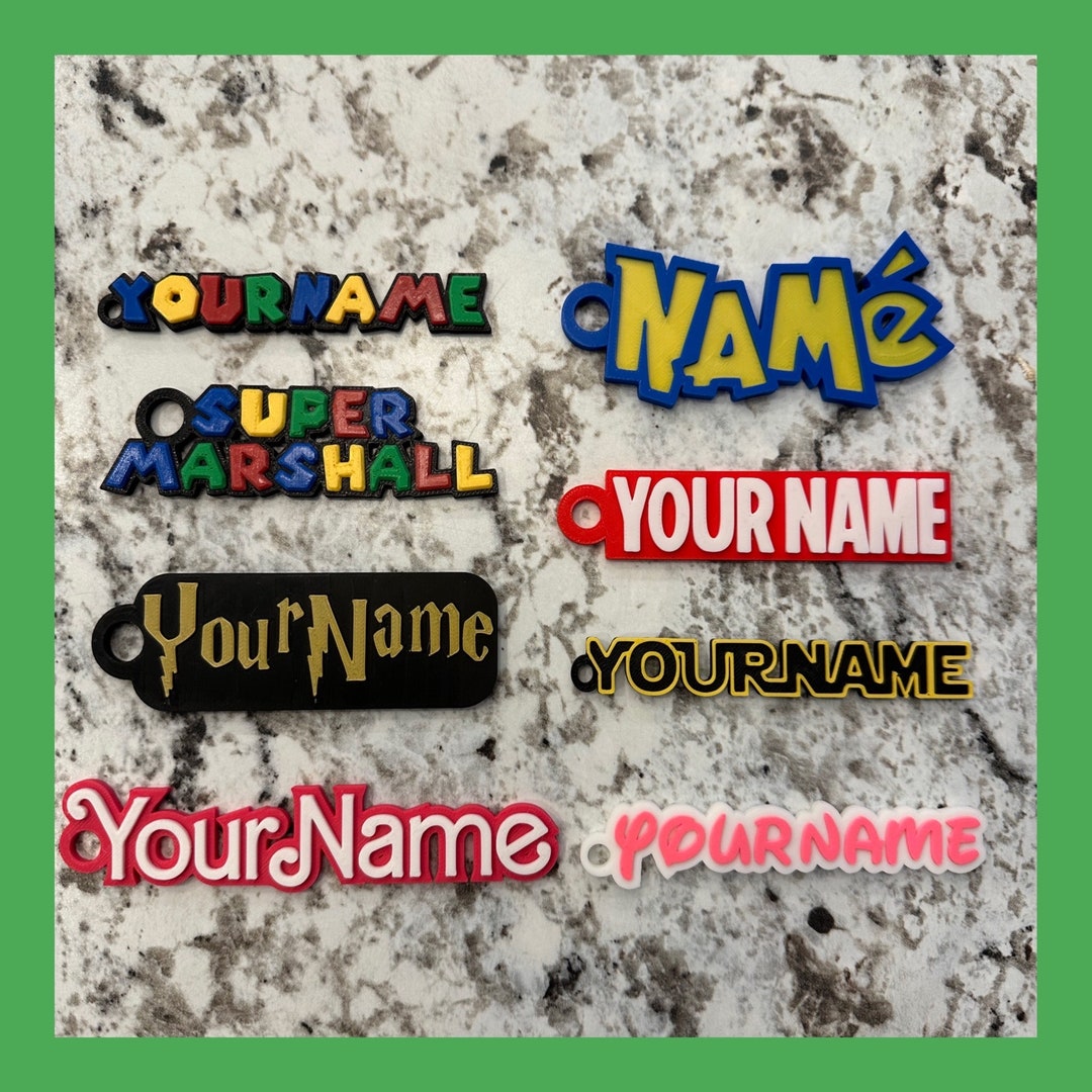 3D Printed Custom Themed Keychains - Etsy