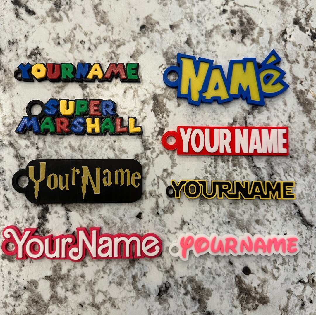 3D Printed Custom Themed Keychains - Etsy