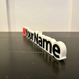 3D Printed Streaming Custom Nameplate - Etsy