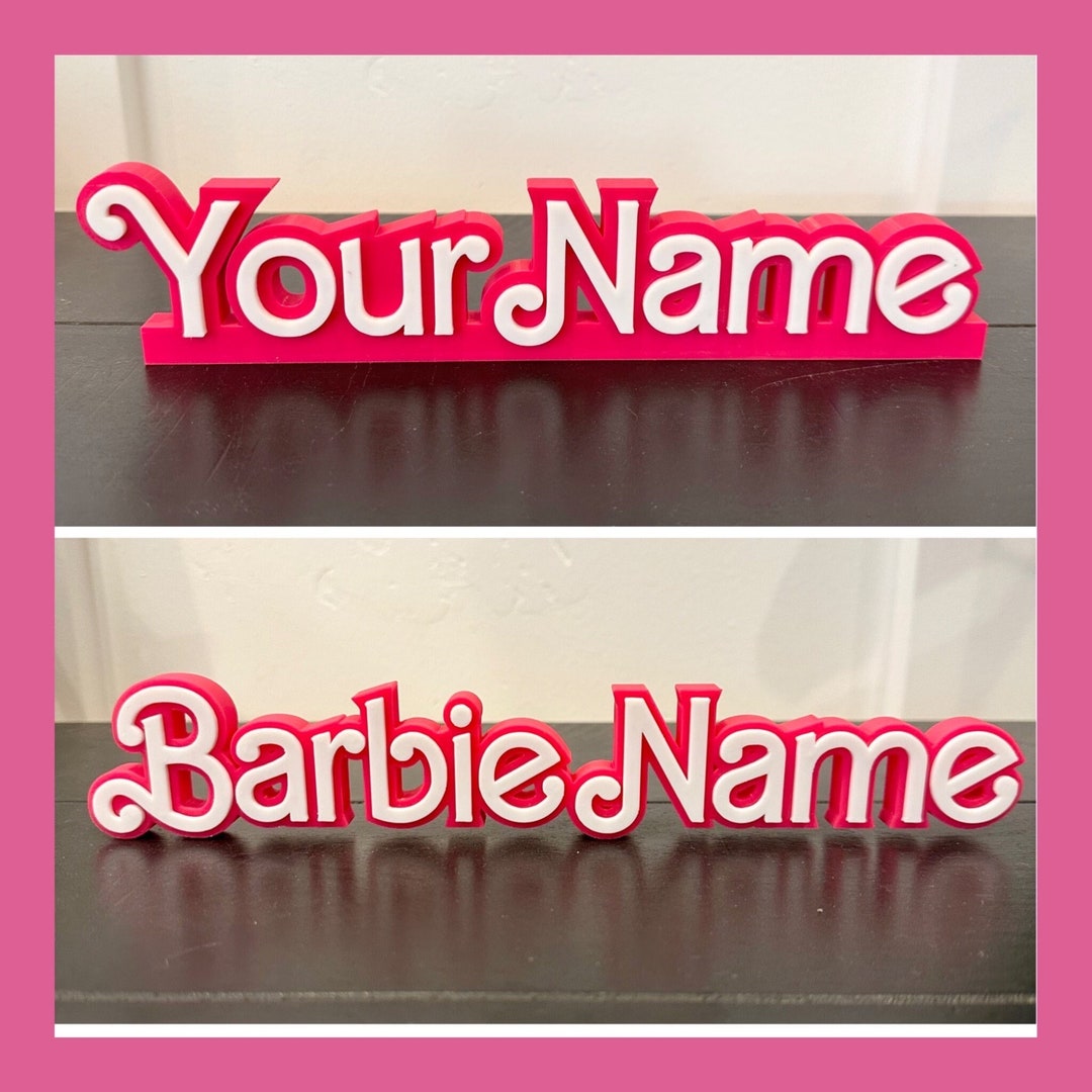3D Printed Doll Style Custom Name Plate - Etsy