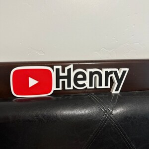 3D Printed Streaming Custom Nameplate - Etsy