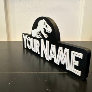 3D Printed Dinosaur Custom Name Plate - Etsy
