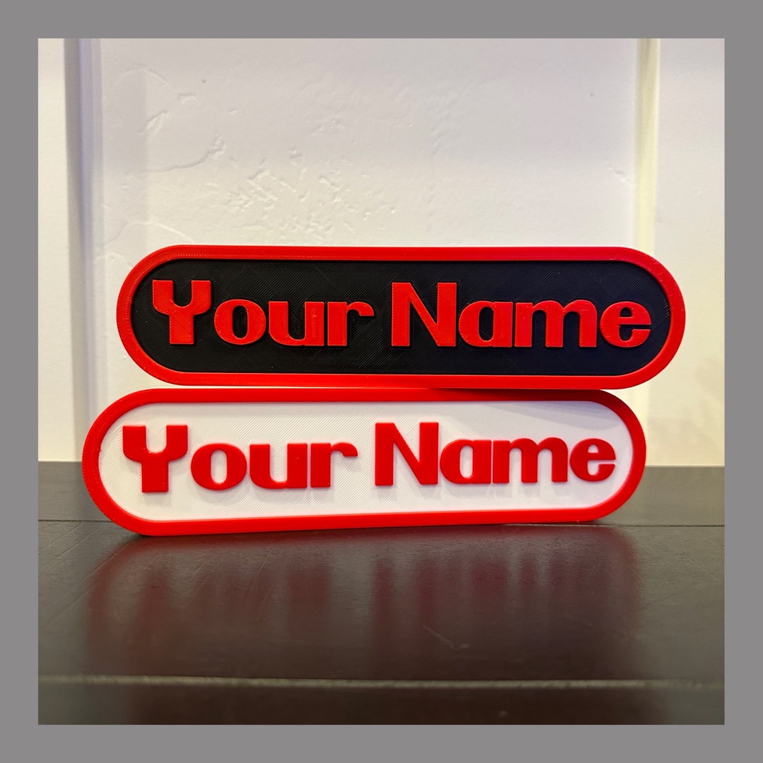 3D Printed Retro Gaming Custom Nameplate - Etsy