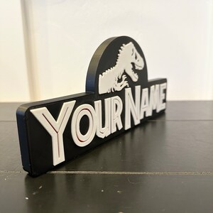 3D Printed Dinosaur Custom Name Plate - Etsy