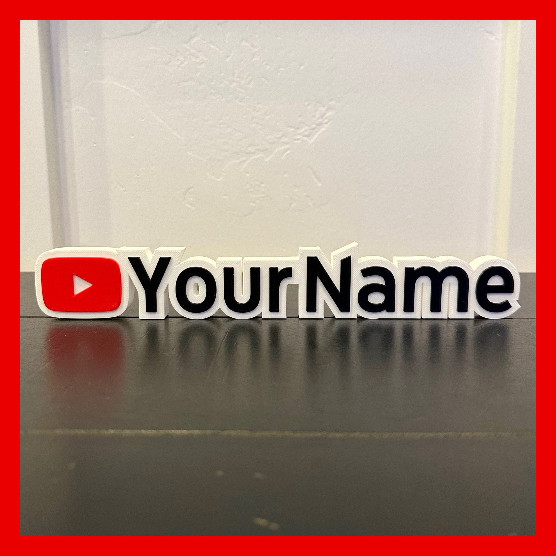 3D Printed Streaming Custom Nameplate - Etsy