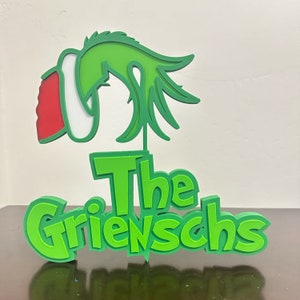 3D Printed Grinch Style Nameplates and Signs - Etsy