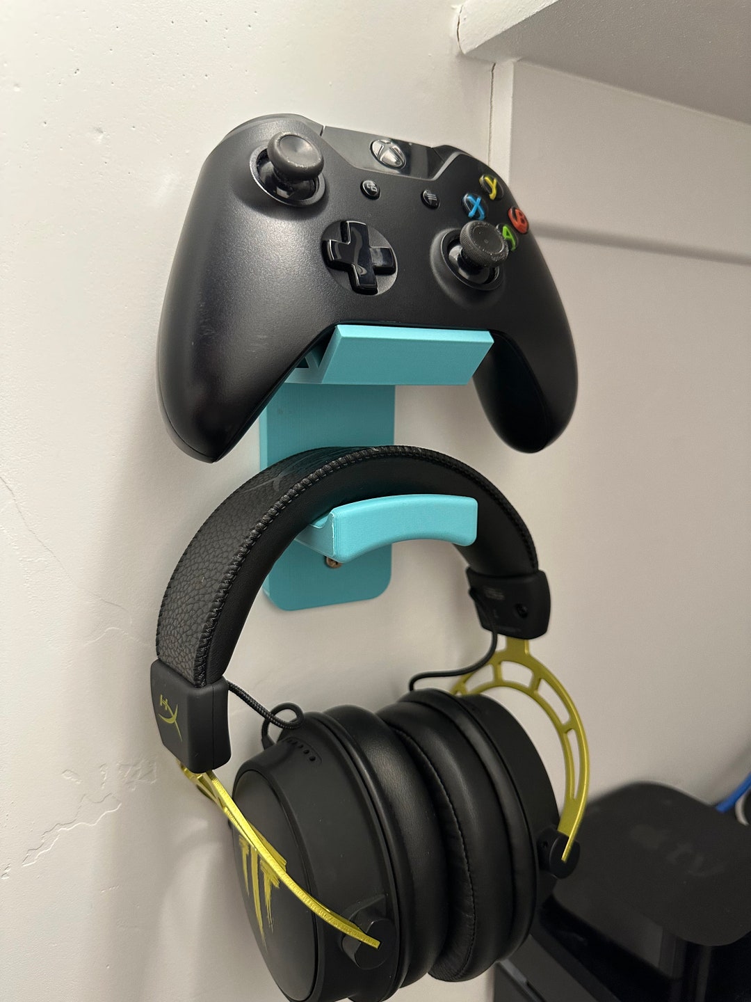 3D Printed Wall Mount for Gaming Controller and Headset - Etsy