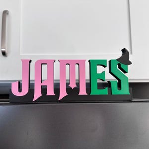 3D Printed Wicked Style Custom Name Plate - Etsy