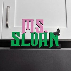 3D Printed Wicked Style Custom Name Plate - Etsy
