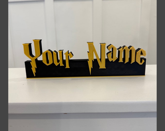 Harry Wizard Name Plate Personalized Sign Game Room Kids Room Gift Idea ...