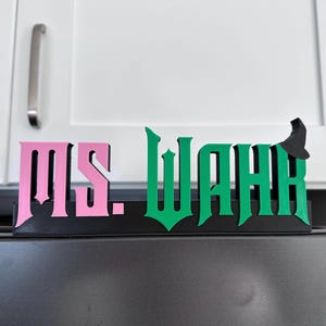 3D Printed Wicked Style Custom Name Plate - Etsy