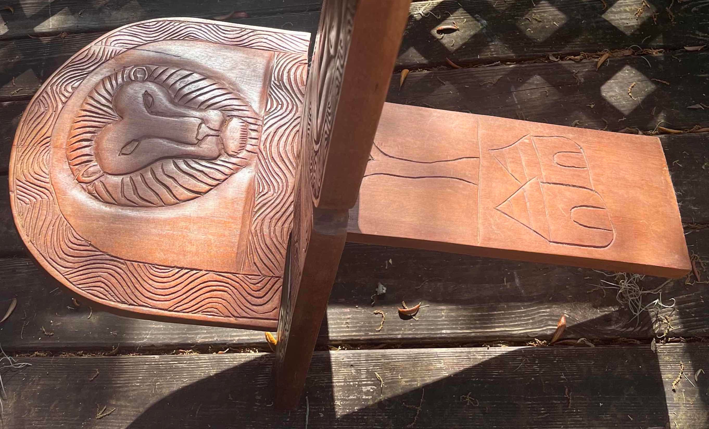 VINTAGE Tribal Hand Carved African Chair - Etsy